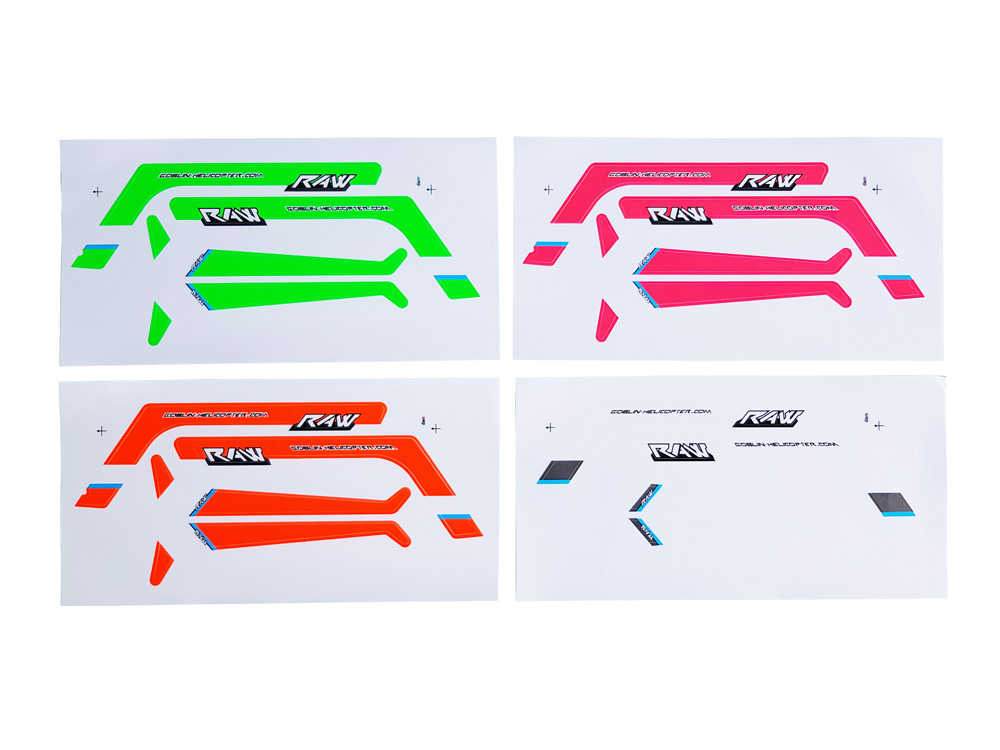 RAW 500 Stickers White/Orange/Pink/Green | Sabitaly